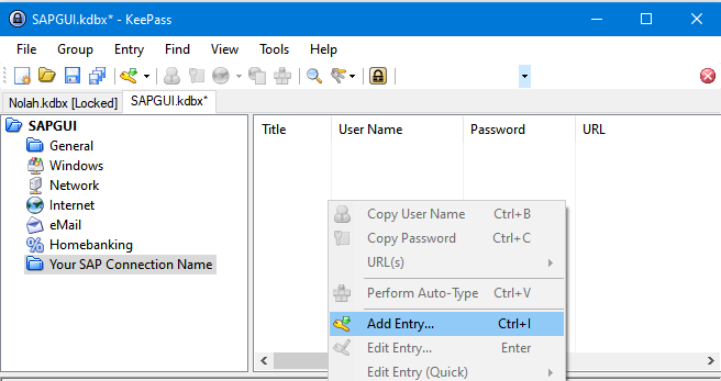 SAP GUI: Login to SAP GUI automatically with KeePass application – SAP ...