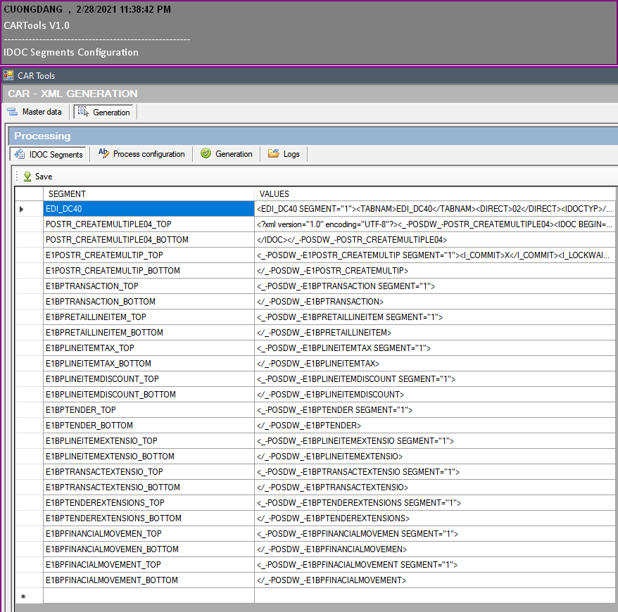 [CAR-POSDTA] – Sales XML generator – SAP Zero to Hero