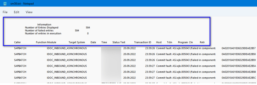 SAP S/4: How to get stuck IDOC number in SM58 Queue via Transaction ID ...